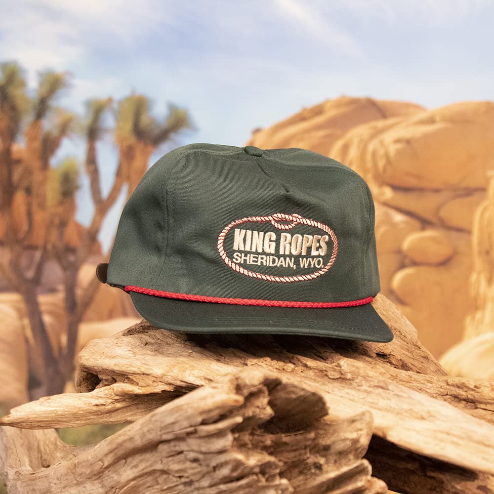 Kings Saddlery mens King Ropes 5-Panel Cotton-Polyester Adjustable Trucker Hat (Green/Red) 0-8