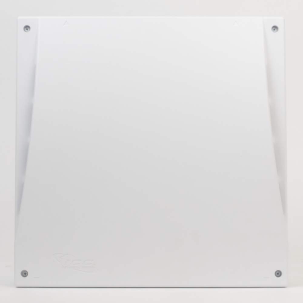 ICC 14” Plastic Structured Wiring Enclosure, Media Enclosure with Voice, Data, and Video Modules with Cover, Recessed Wall Box for Distribution of Networking Services, White
