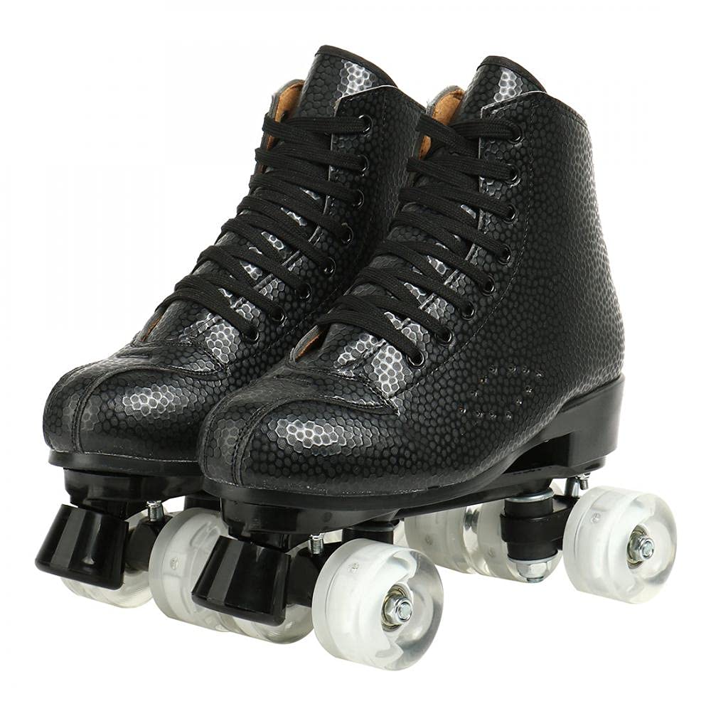 jessie Roller Skates for Women, PU Leather Double Row Roller Skates, Classic Roller Skates with Shoes Bags