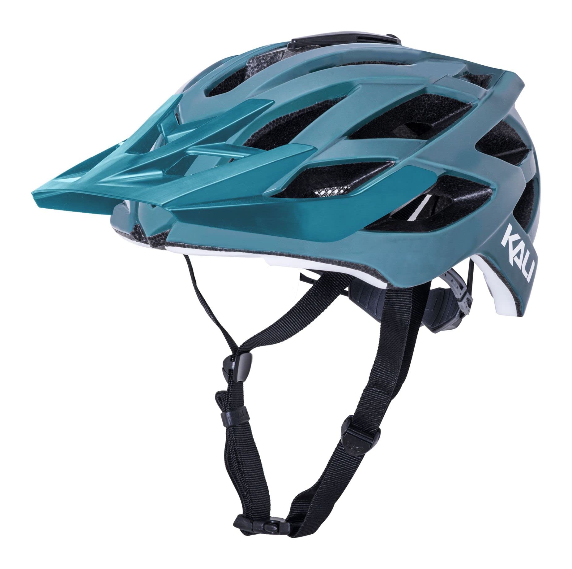 Kali Protectives Lunati Cycling Helmet, Solid Matte Moss/White, L/XL