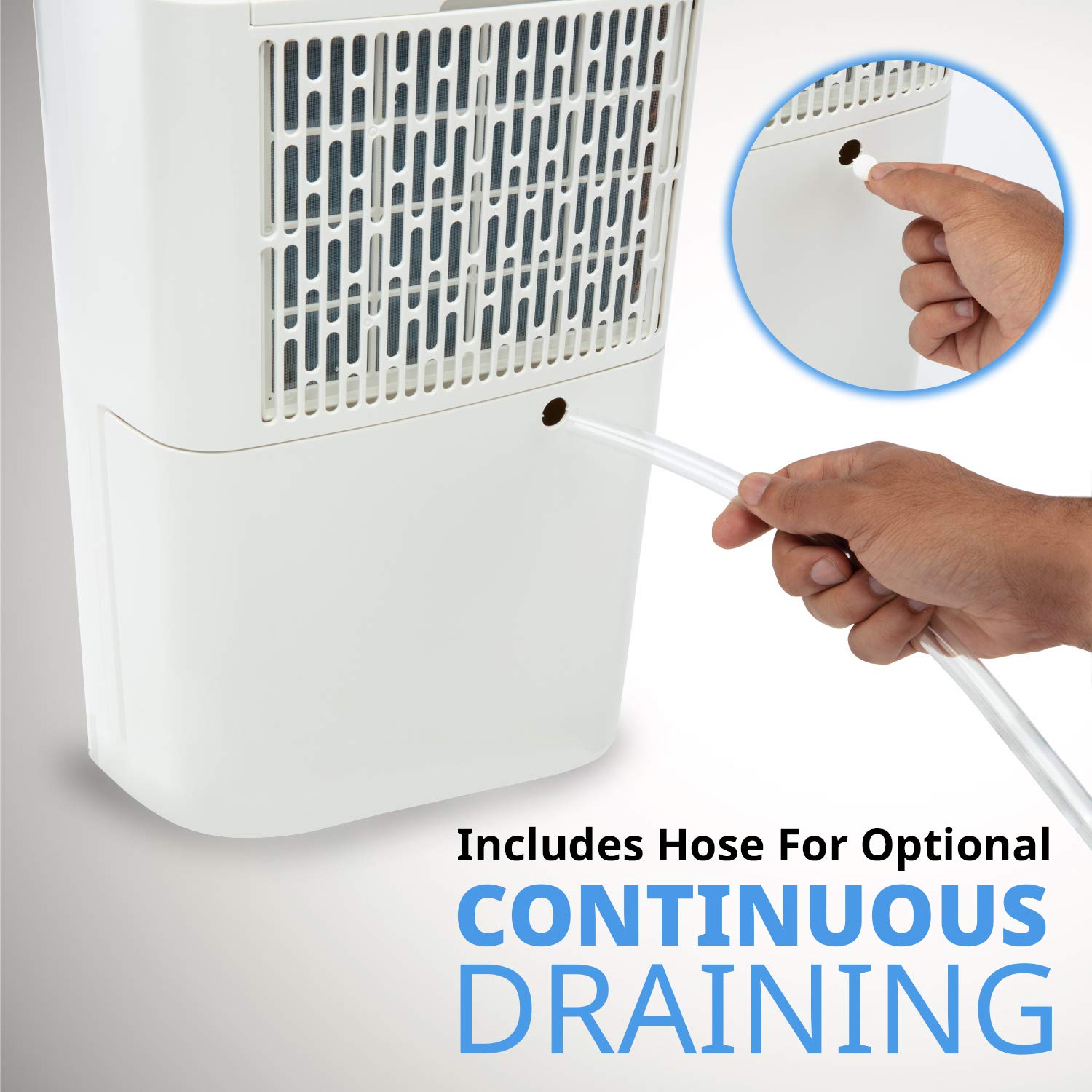 Ivation 14.7 Pint Compressor Dehumidifier – Small and Compact with Continuous Drain Hose for Smaller Spaces, Bathroom, Attic, Crawlspace and Closets - for Spaces Up to 320 Sq/Ft