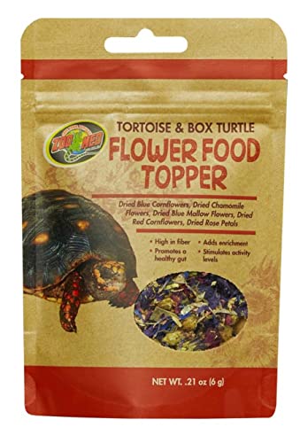 Zoo Med Tortoise & Box Turtle Flower Food Topper 0.21 oz - Pack of 4