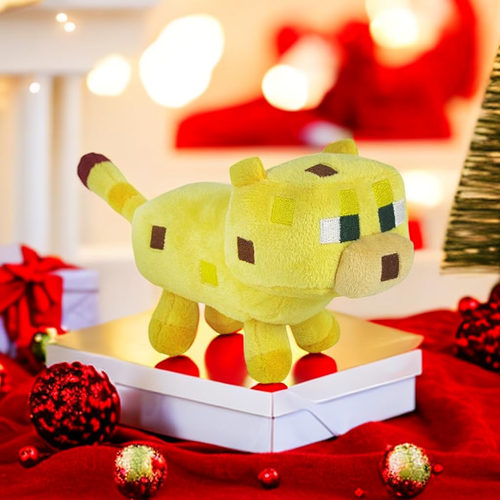 MALAER Stuffed Animals Creeper Plush Toy,Fancy Cat、Ocelot 、Wolf 、Pig Plush,Game Doll Pixel Miner Plushie ,Birthday Presents for Kids Boys Girls