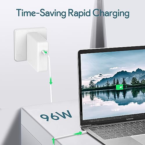 Mac Book Pro Charger - 96W USB C Charger Fast Charger for USB C Port Mac Book pro & Mac Book Air, ipad Pro, Samsung Galaxy and All USB C Device, Include Charge Cable(6.6ft)