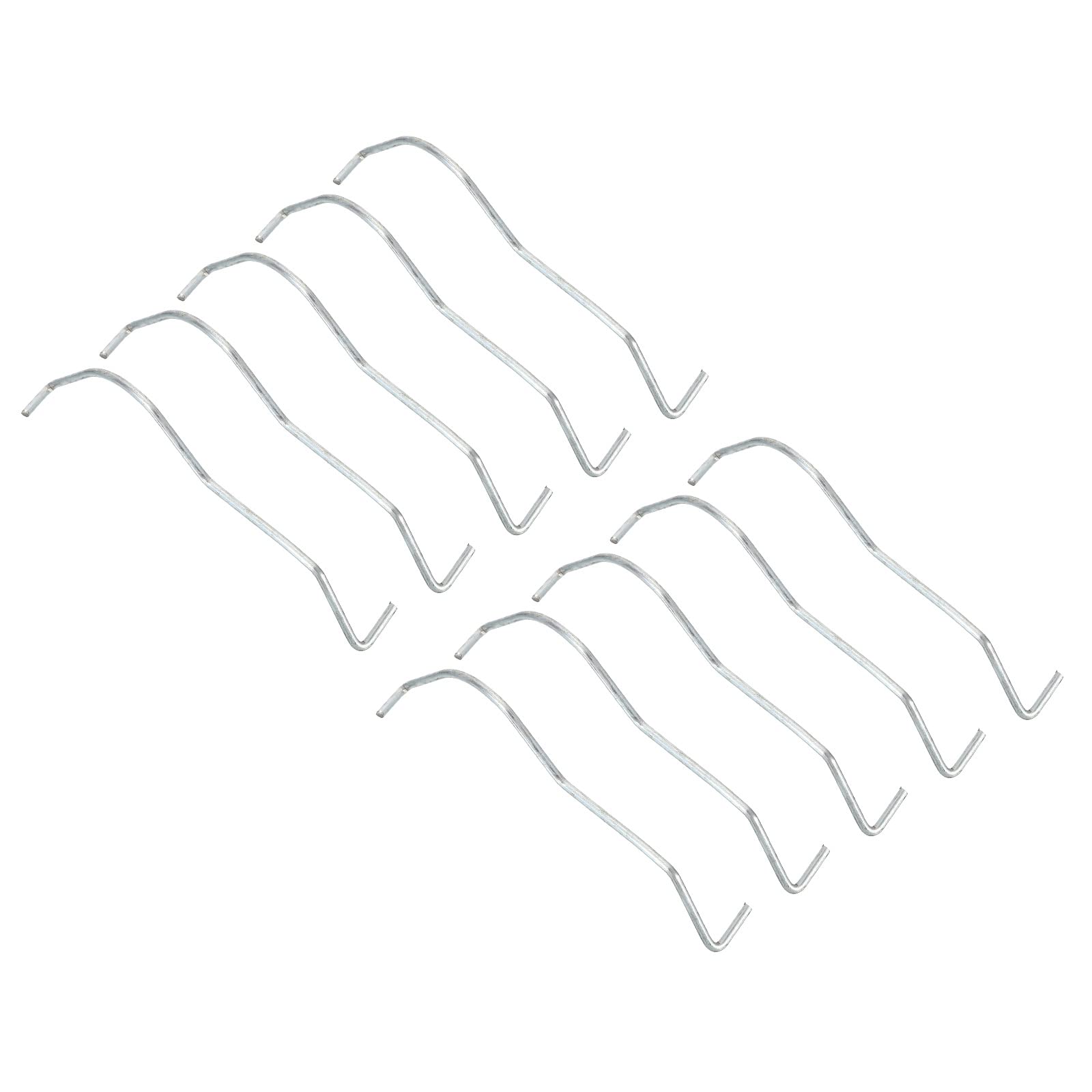 PATIKIL 3.3x0.9 Cage Door Hook, 10Pcs Stainless Steel Durable Singe Wire Water Pipe Latch Hook for Locking and Fixing Rabbit Pig Poultry Cage, Silver