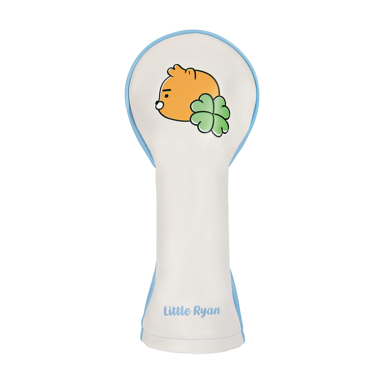 KAKAO FRIENDS GOLF Basic PU Driver Head Cover, Character Golf Club Cover, PU Leather Cover, 3-Panel Construction (Little Ryan)