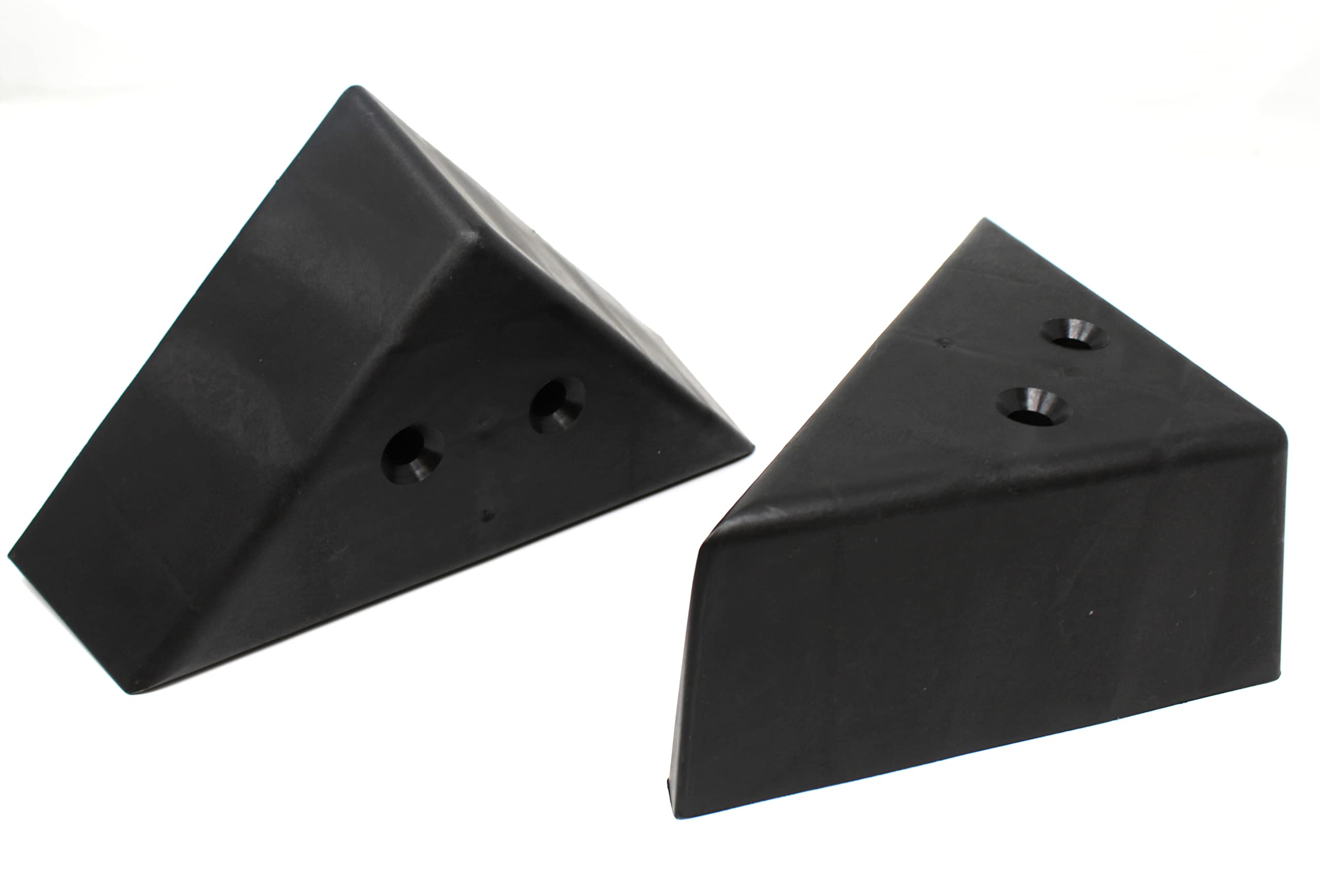 JSP Manufacturing 3" Triangle Plastic Furniture Black Corner Legs - Sofa Couch Chair Ottoman (2 Legs)