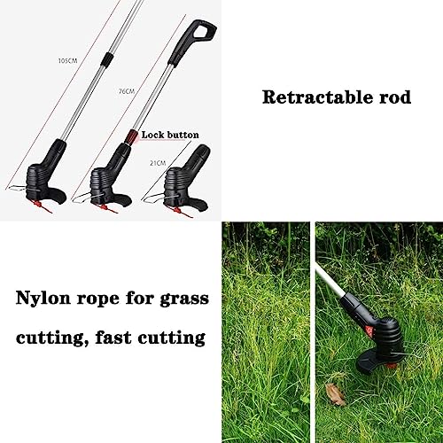 Handheld Grass Trimmer Cordless,Rechargeable String Trimmer, Household Wireless Handheld Lawn Mower, Garden Trimmer Weeder, 5V/2000MAH Lithium Battery