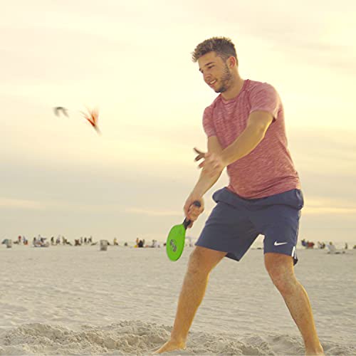 Jazzminton Paddle Game Select Double - 4 Paddles 11 Birdies 4 Balls - A Must Have Racquet Game β Lawn, Yard, Beach Games for Adults and Family Games