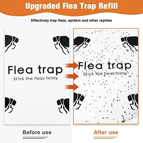 UPYEAL Flea Trap 2 Packs β Premium Traps for Inside Your Home Natural and Child-Friendly Light Indoor with Glue Discs Refills LED Lightbulb