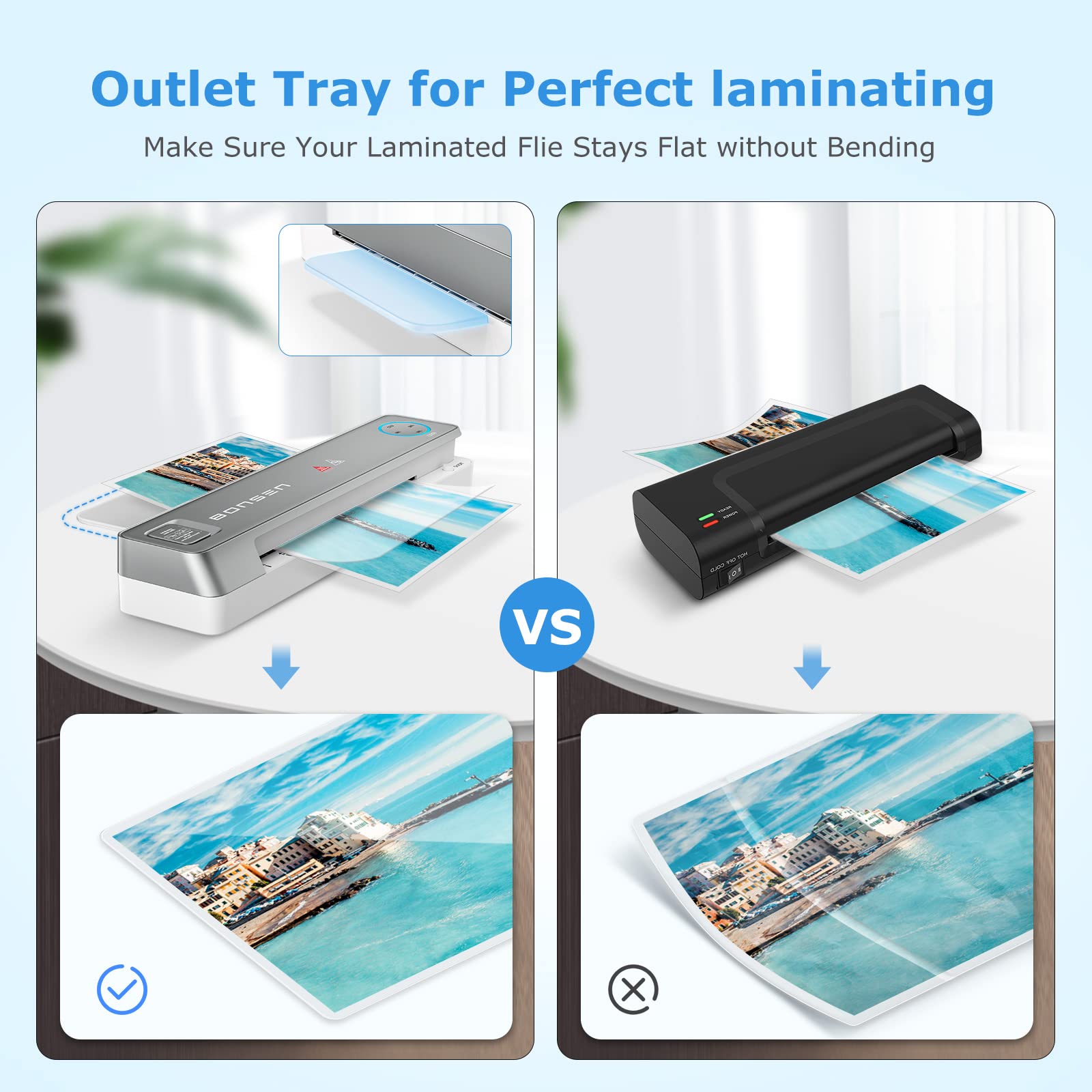 Laminator Machine with Laminating Sheets 50 Pouches, BONSEN 13 Inch Laminator, 4-in-1 Thermal Laminator with Paper Trimmer and Corner Rounder, A3 Hot Cold Laminating Machine for Home School Office Use