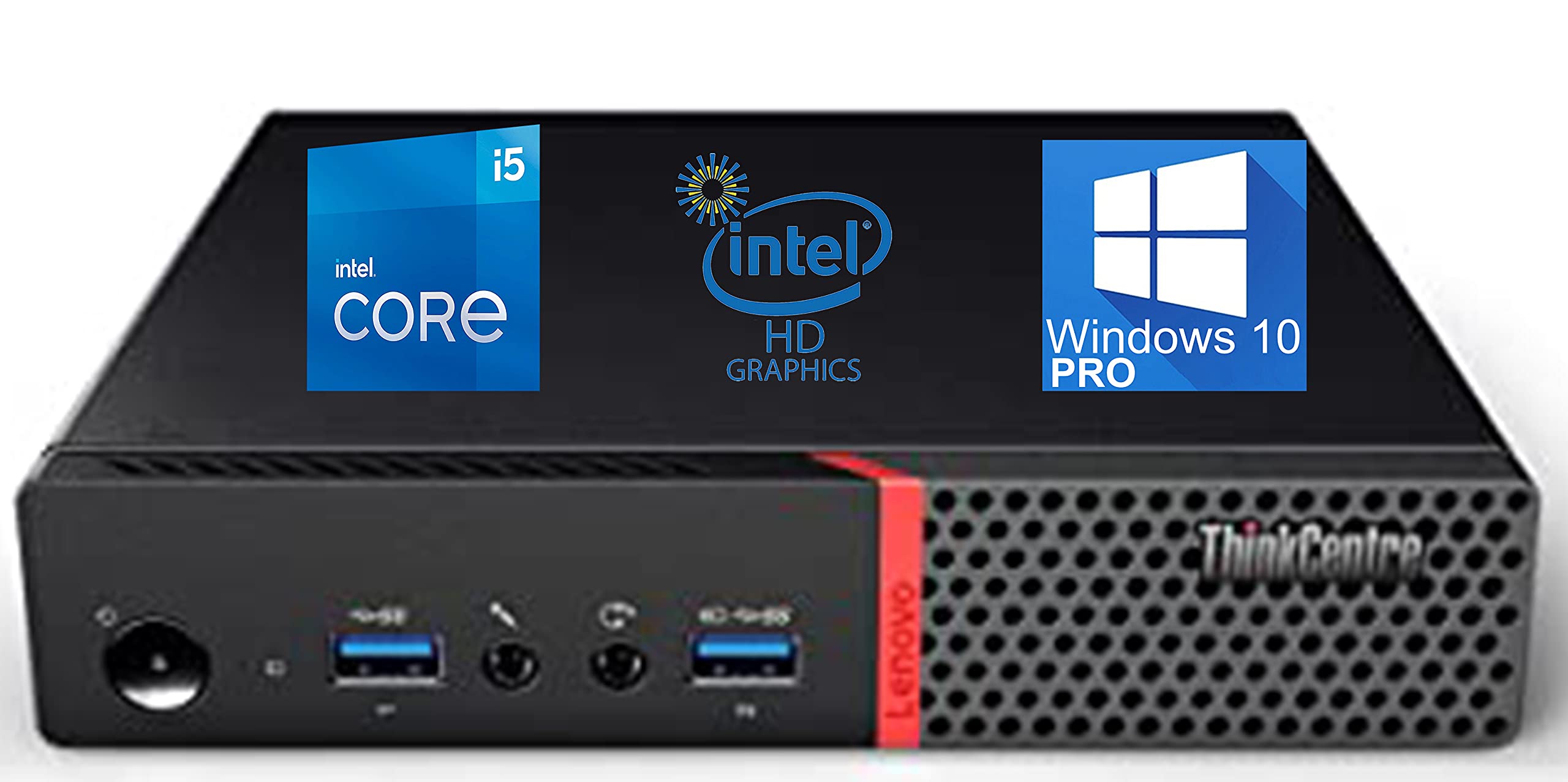 Lenovo ThinkCentre M700 Tiny Desktop Computer, Intel Core i5-6500T Upto 3.1GHz, 32GB RAM, 2TB SSD, 4K 3-Monitor Support DisplayPort, VGA, HDMI, AC Wi-Fi, Bluetooth - Windows 10 Pro (Renewed)