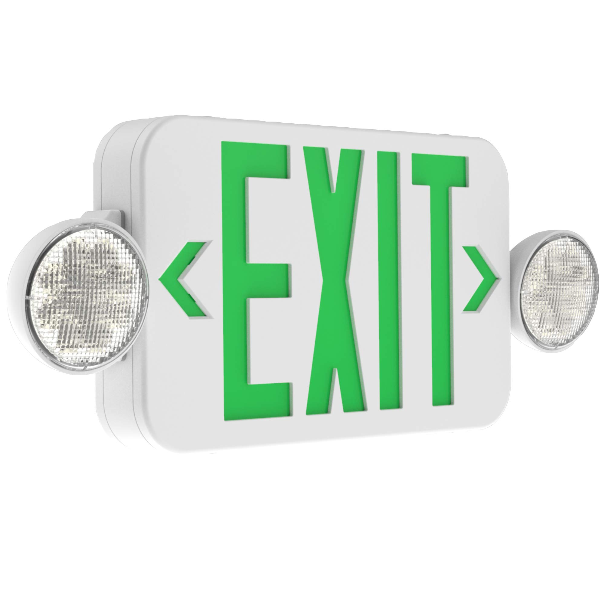Hubbell Industrial CCGSD LED Combination Exit Sign Emergency Light, White