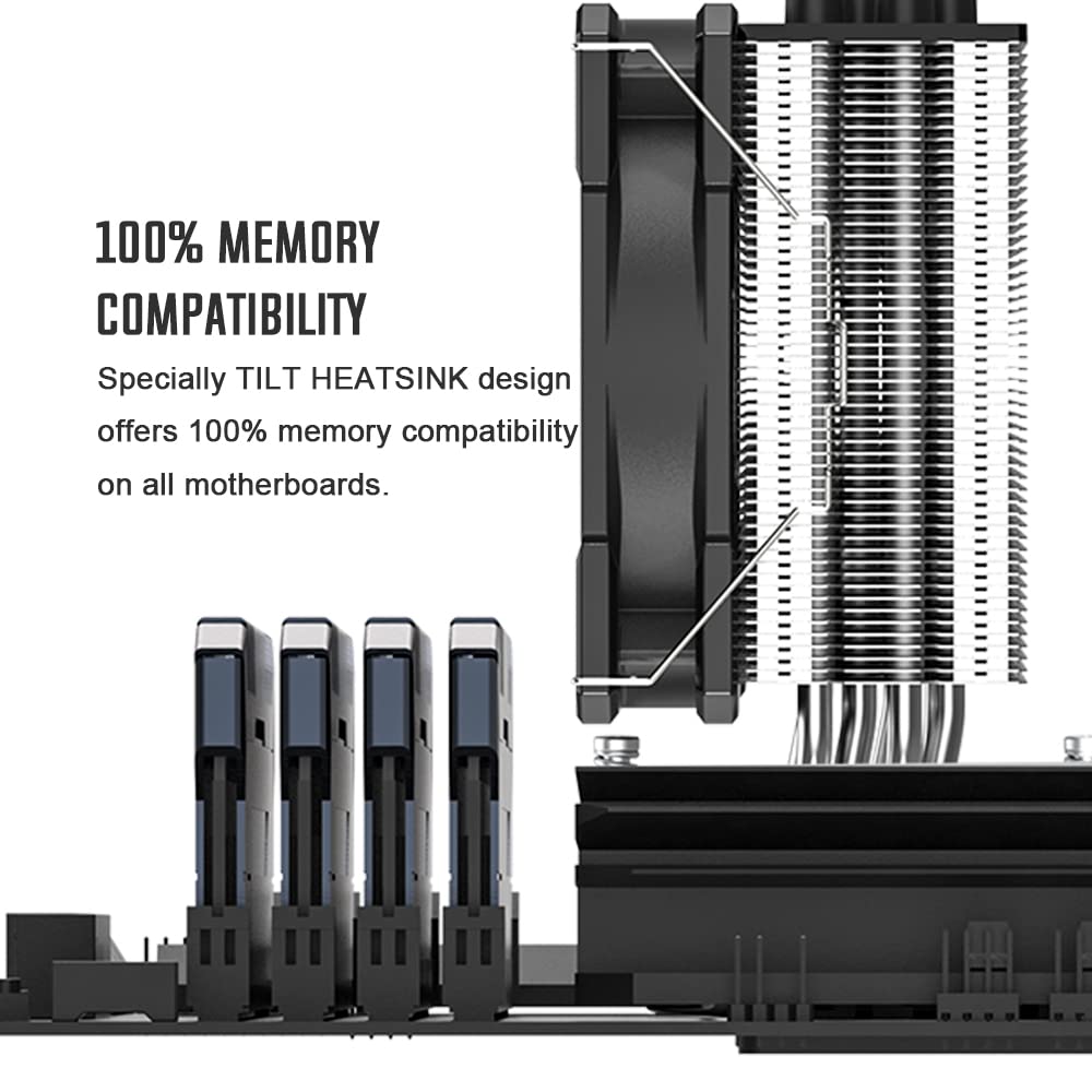 ID-COOLING SE-224-XT-Basic CPU Cooler 4 Heatpipes CPU Air Cooler 120mm PWM Fan CPU Fan for Intel/AMD, LGA 1700 Compatible