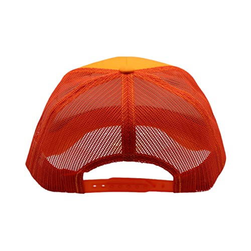 MU:KA: Foam Front Rope Trucker Hats Women Men Streetwear Trucker Hat Mesh Back Baseball Cap Adjustable Snapback (Money Bag (Orange))