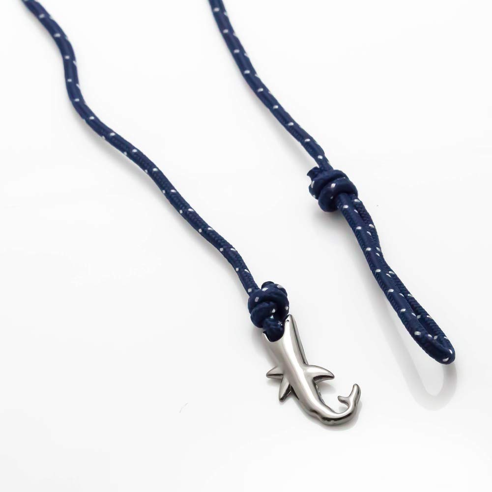 Heavstjer Fashion Gun Black Alloy Shark Tail Hook Colorful Rope Link Bracelet