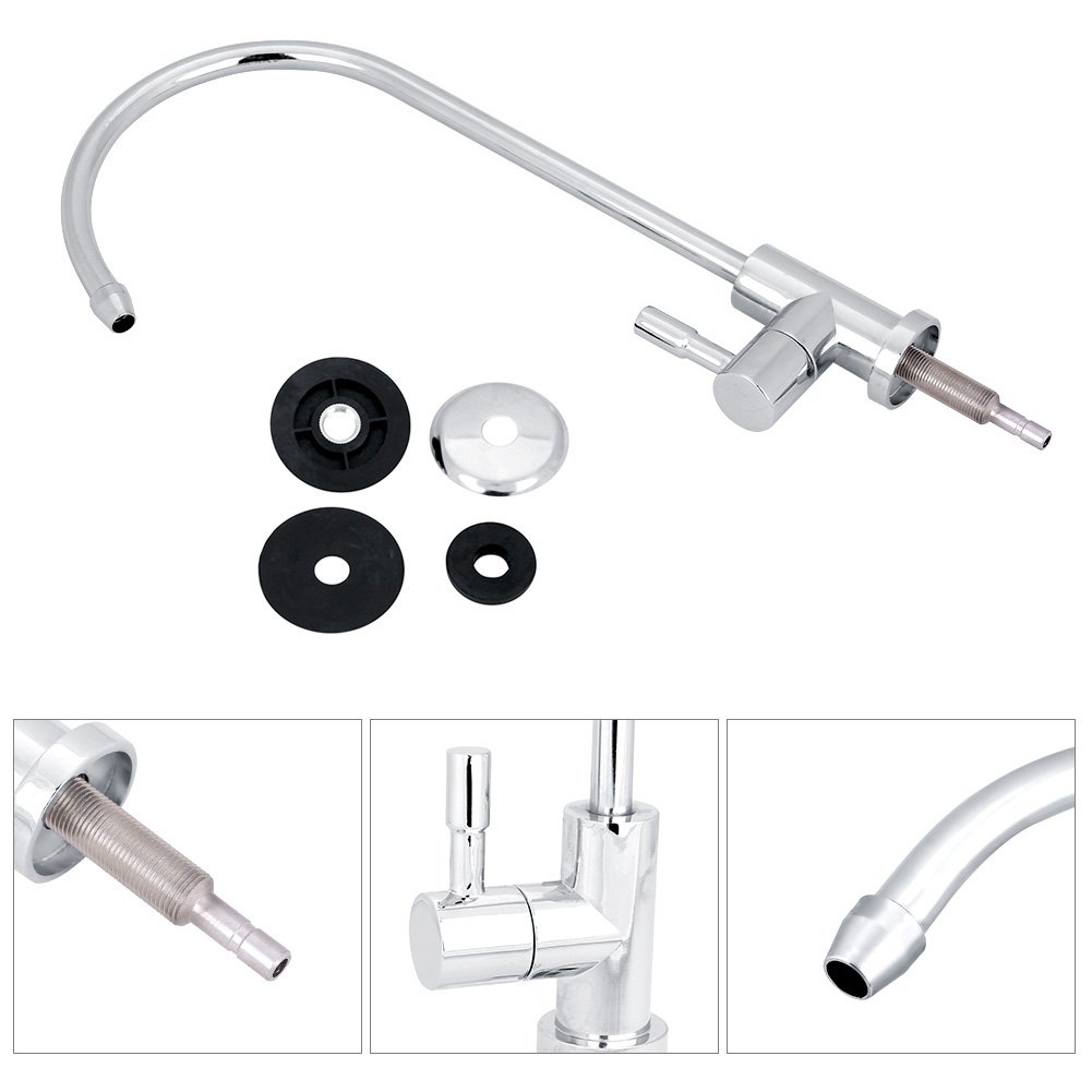 idalinya Water Faucet Basin Bathroom Tap 1/4'' Zinc Alloy Kitchen Faucet Tap Chrome Reverse Osmosis Ro Drinking Water Filter