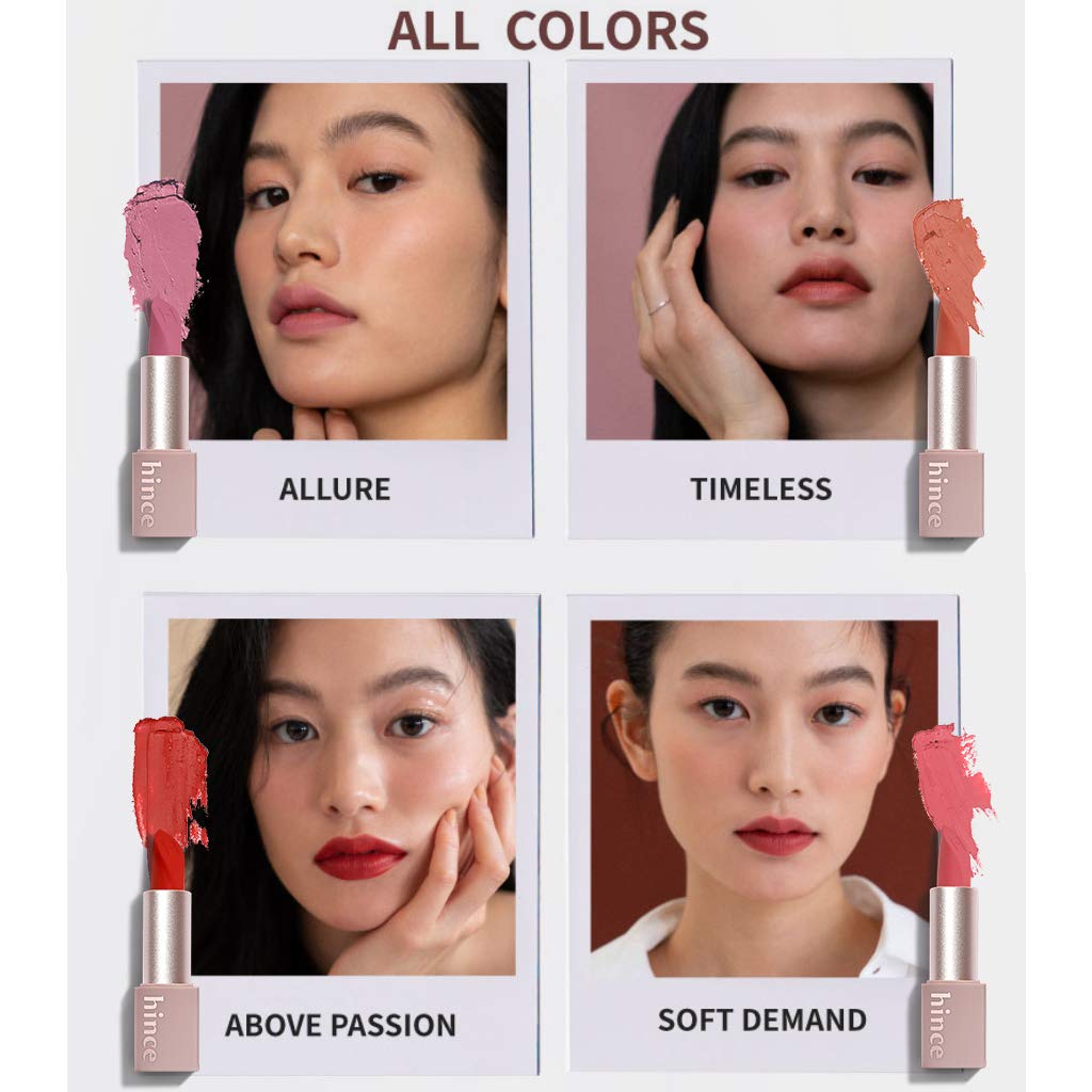 HINCE Mood Enhancer Matte 3.5g - Soft Matte Velvet Lipstick with Rich Color, Flake-Free, Slim Fitting Texture, Dense and Sensuous Mood Enhancing Color Spectrum (True Imagine)