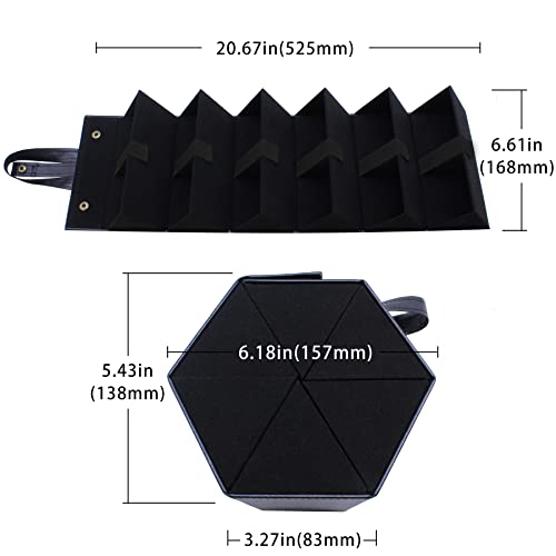MAFENLY multiple glasses case travel Five sunglass, 5 sockets glasses case travel sunglasses organizer holder (6pack XXL BLACK tanlisheng)