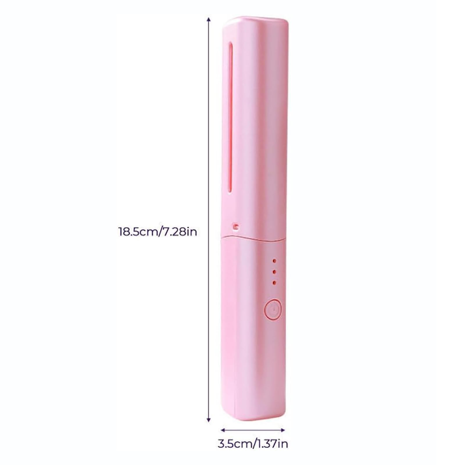 IOCARE Rechargeable Mini Hair Straightener, Rechargeable Cordless Curling Iron, Three Temperature Adjustable Flat Iron, Portable Hair Straightening Brush
