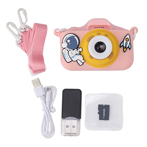 Jopwkuin Kids Camera, HD Digital Camera Timing Video Recording Multi Photo Frame AI Face Recognition 20MP for Boys and Girls Gift (Pink)