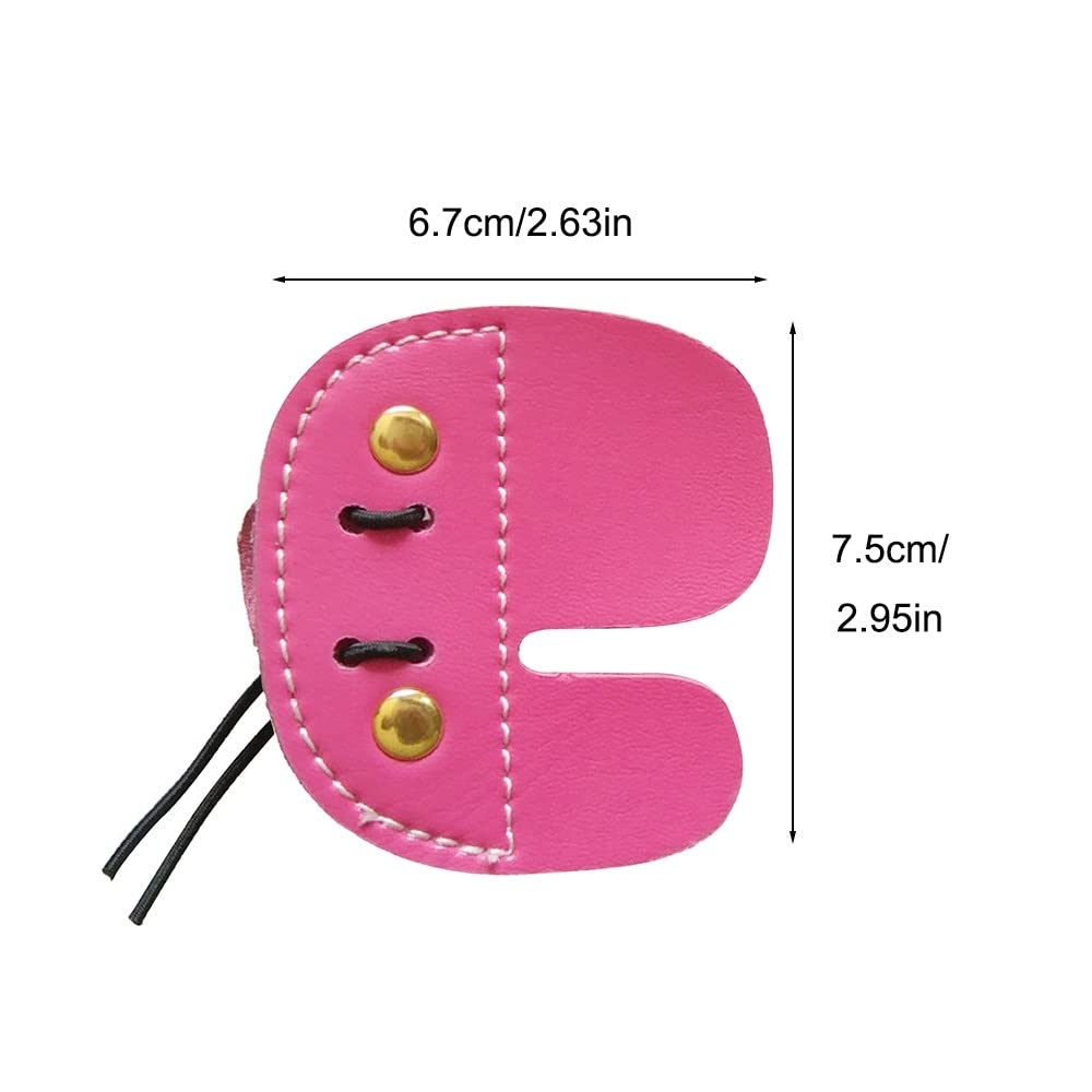 MiOYOOW Archery Finger Guard, Archery Finger Tab with Adjustable Ring for Recurve Bow and Archery Practice(Right Hand)