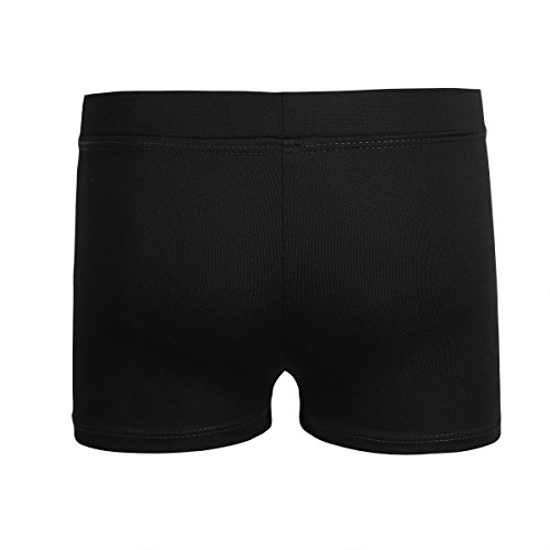 YUUMIN Girls Low Rise Boy Cut Booty Shorts Dance Sports Gym Bottoms Hot Pants Black 12