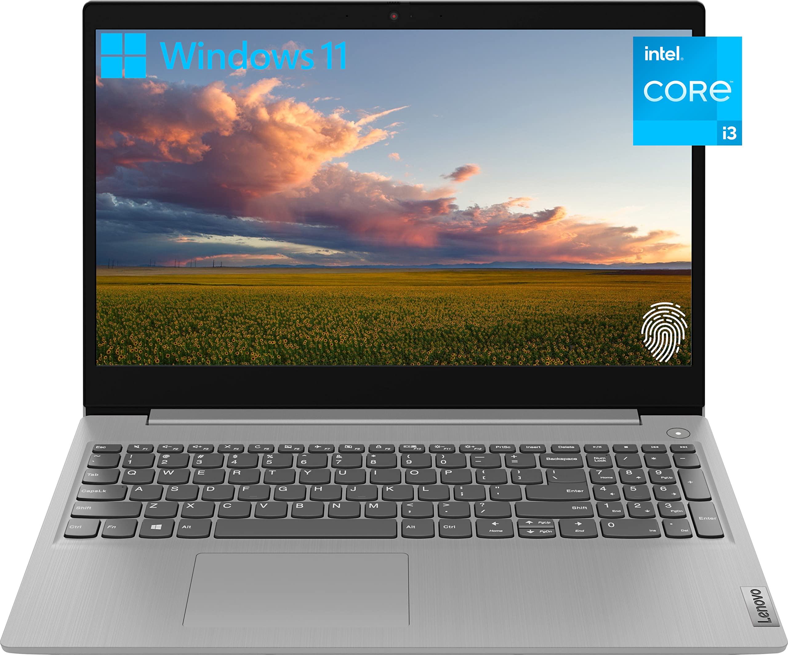 Lenovo Ideapad 3 Laptop, 15.6" FHD Display, 11th Gen Intel Core i3-1115G4, 12GB RAM, 1TB PCIe SSD, Webcam, HDMI, Wi-Fi, Fingerprint Reader, Bluetooth, Windows 11 Home, Platinum Grey