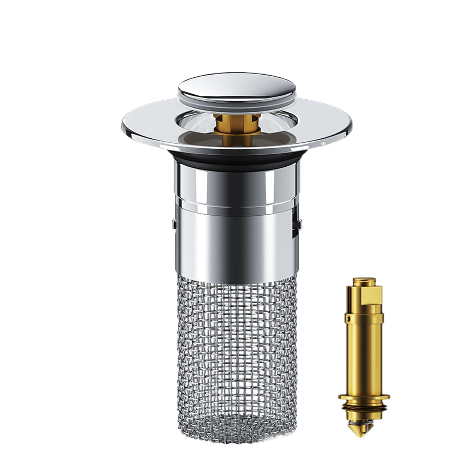 Universal Floor Drain Filter, Bathroom Sink Drain Strainer Hair Catcher, Hair Catching Sink Drain, Stainless Steel Floor Drain Filter for Kitchen, Bath, Sink Water Pipe, Floor Drain (1Pc)