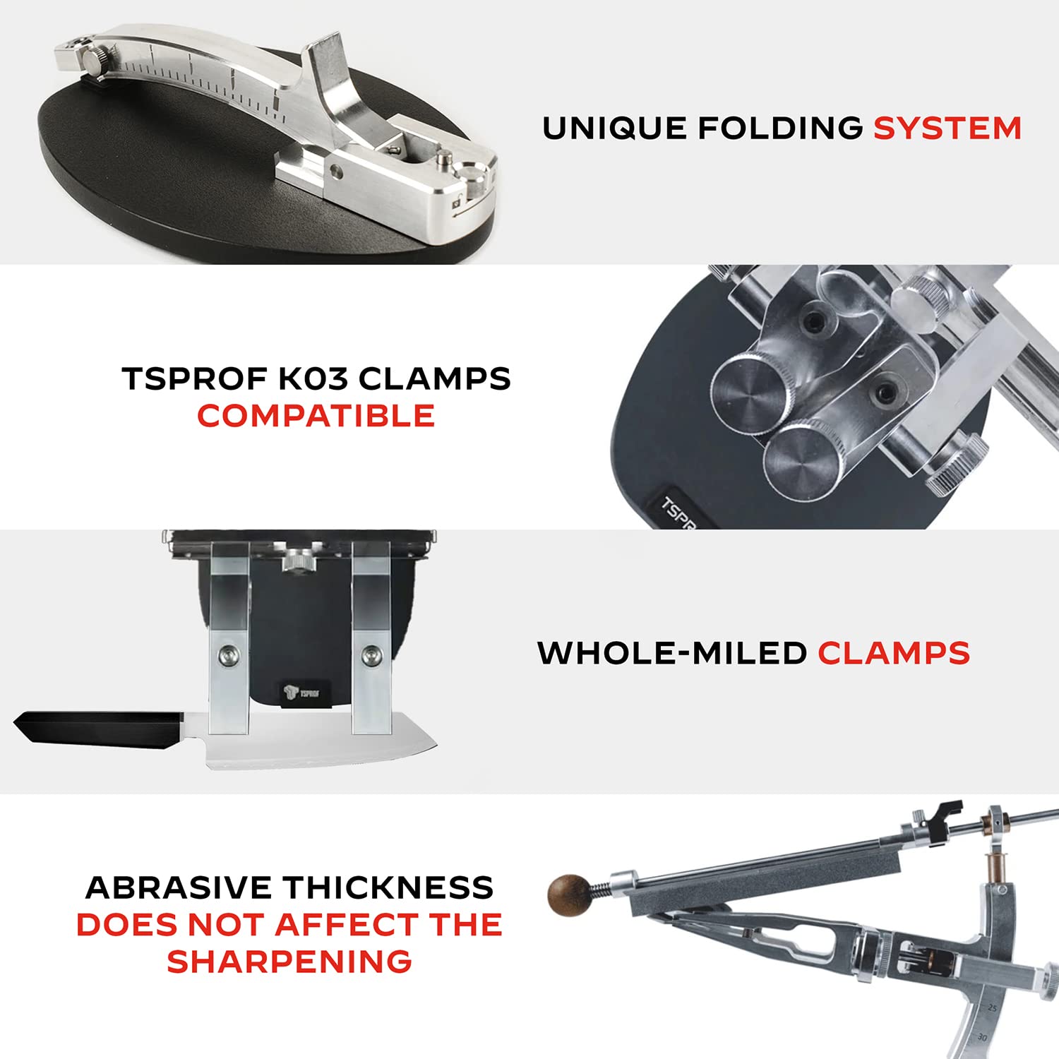 Kadet Kit Sharpening System, Knife Sharpener, Knife Sharpening Kit for Hunting, Folding and Pocket Knives, Compact Knife Sharpening Device - TSPROF