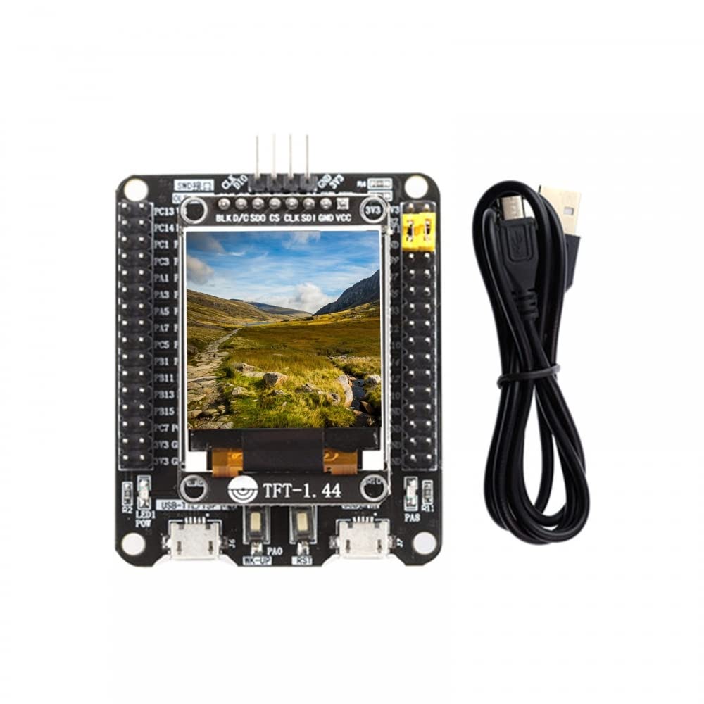 MiOYOOW STM32F103RCT6 Development Board, DC 2V-3.6V STM32 Learning Board 1.44 "LCD Display Screen with USB Cable