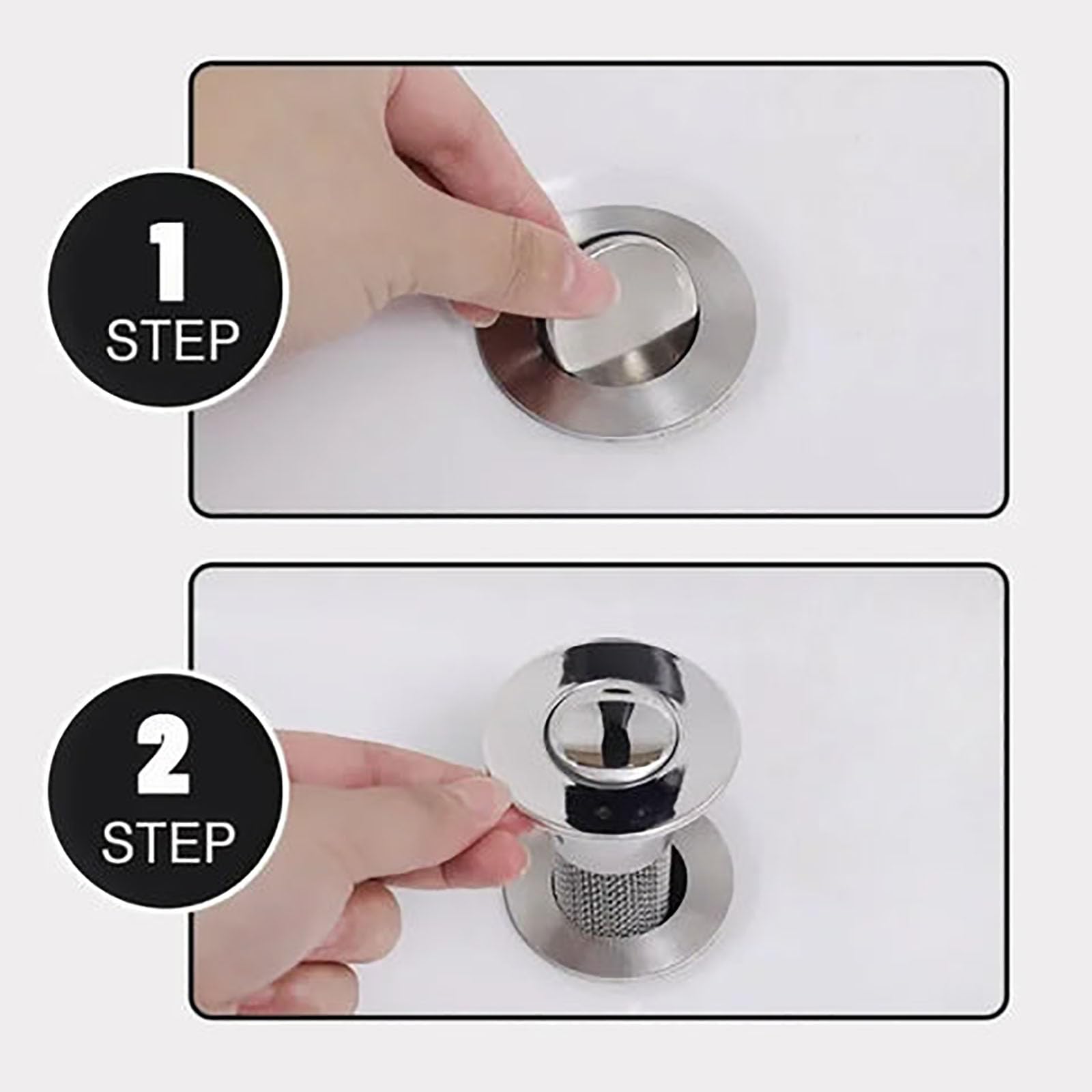 Universal Floor Drain Filter, Universal Bathroom Sink Plug, Bathroom Sink Drain Strainer Hair Catcher, Sink Drain Plug with Anti-Clogging Strainer, Bathtub Drain Stopper (5Pcs)