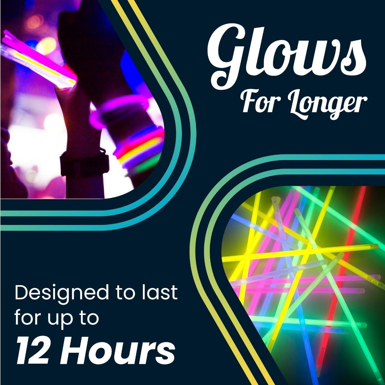 HSGUS 100 Pack Glow Sticks