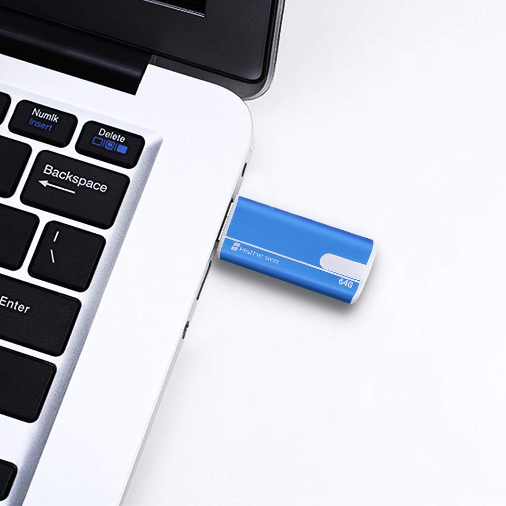 Hsthe Sea 64GB Thumb Drive 5 Pack High Speed USB 3.0 Memory Stick with LED Light USB Flash Drive Pen Drive Waterproof Design for Storage(Multicolors)