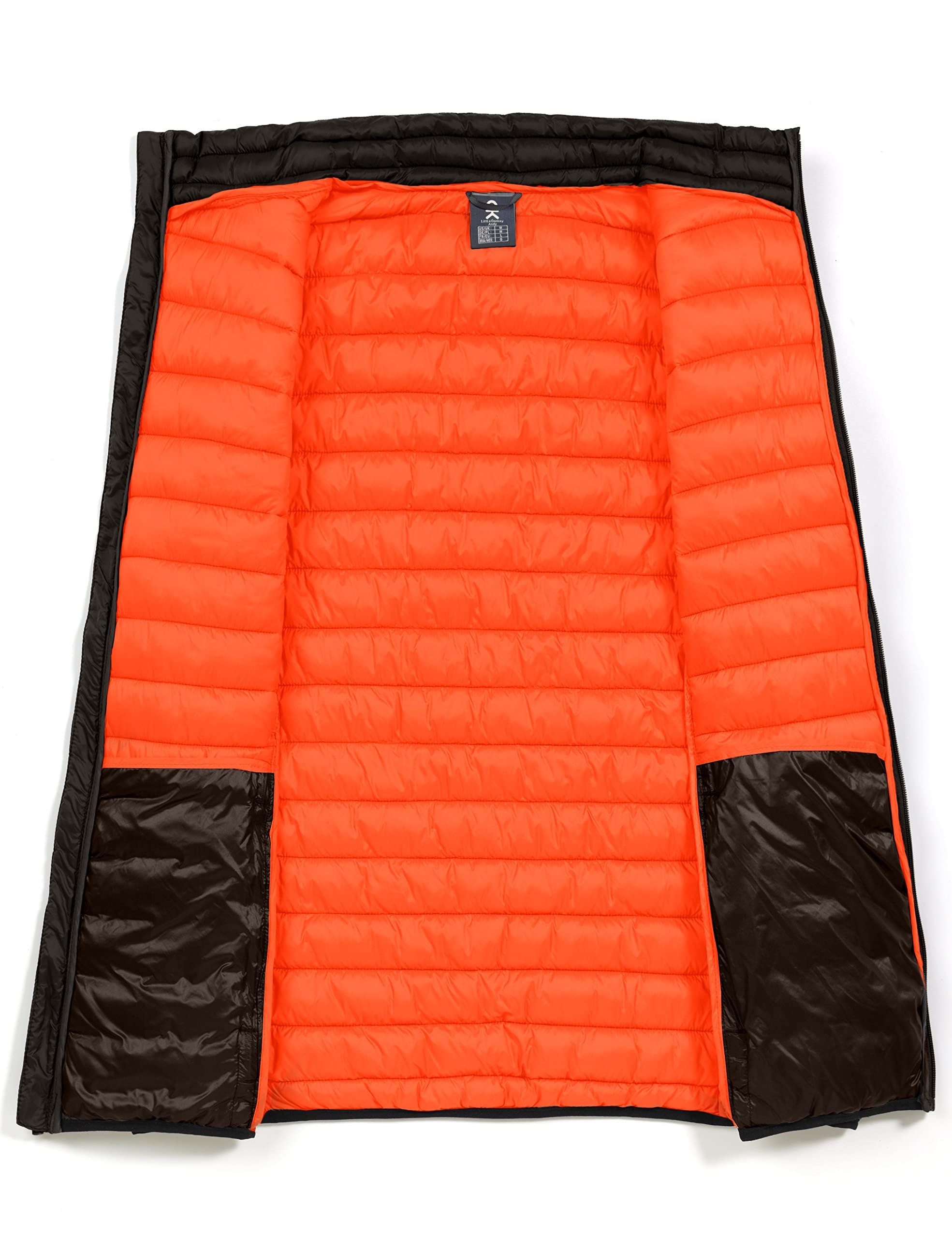 Little Donkey Andy Men's Lightweight Puffer Vest Warm Thermal Sleeveless Jacket for Golf Casual Travel Slate Brown L