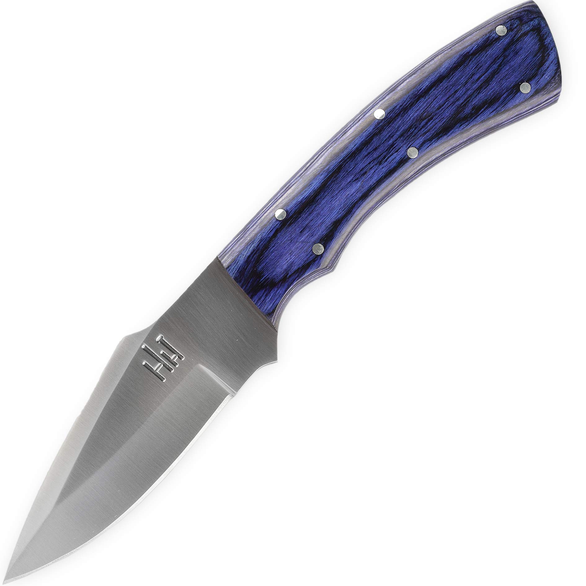 Hobby Hut HH-314, Custom Handmade Bushcraft 8.5 inches 420C Stainless Steel Hunting Knife with Sheath , Fixed Blade Survival Knife, Leather Sheath