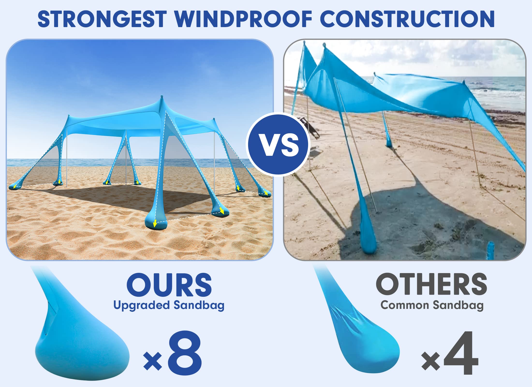 Large 10×10ft Beach Canopy