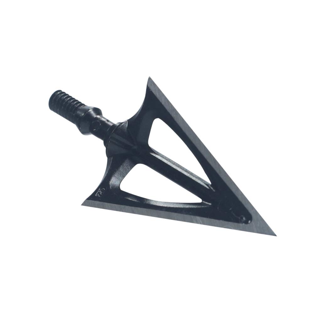 JIANZD Broadheads 100 Grain Fixed Blades Stainless Steel Hunting Broadhead Arrow Tips Pack of 6 Pcs Archery Arrow Heads for Crossbow Recurve Bow and Compound Bow