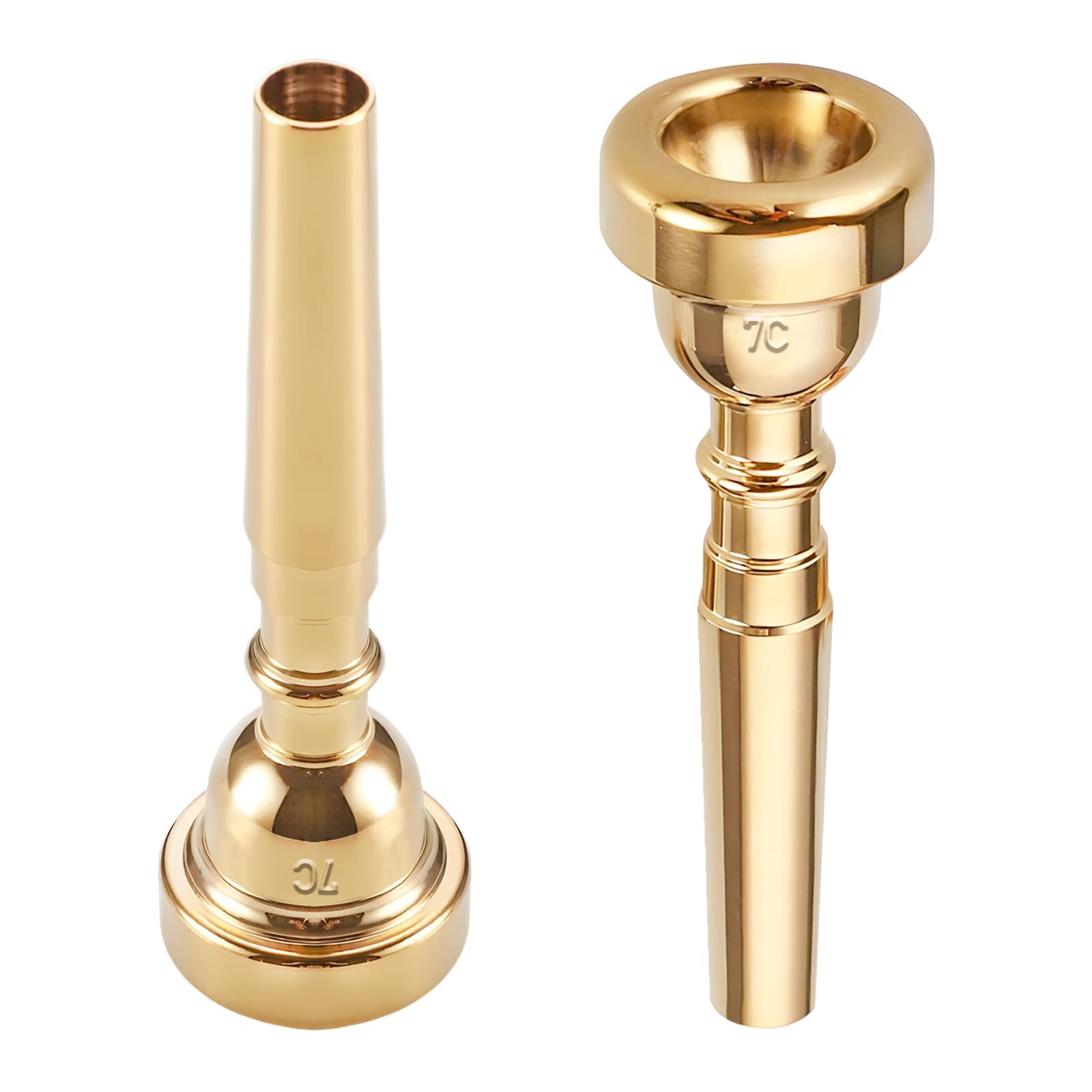 Lespielend Trumpet Mounthpiece Set(3c 5c 7c) 3 Pack Gold Plated for Beginner,Professional Player