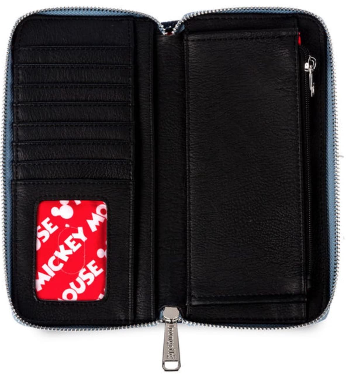 Loungefly - Disney - Mickey Mouse All Over Print - Denim - Clutch Wallet