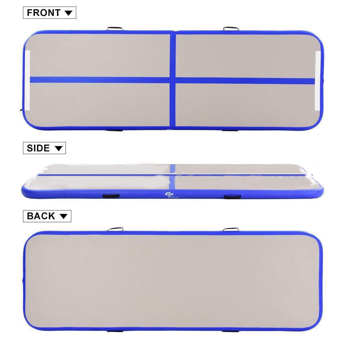 Lucear Inflatable Air Gymnastics Mat Training Mats 10ft/13ft/16ft/20ft Gymnastics Tracks for Home Use/Training Blue