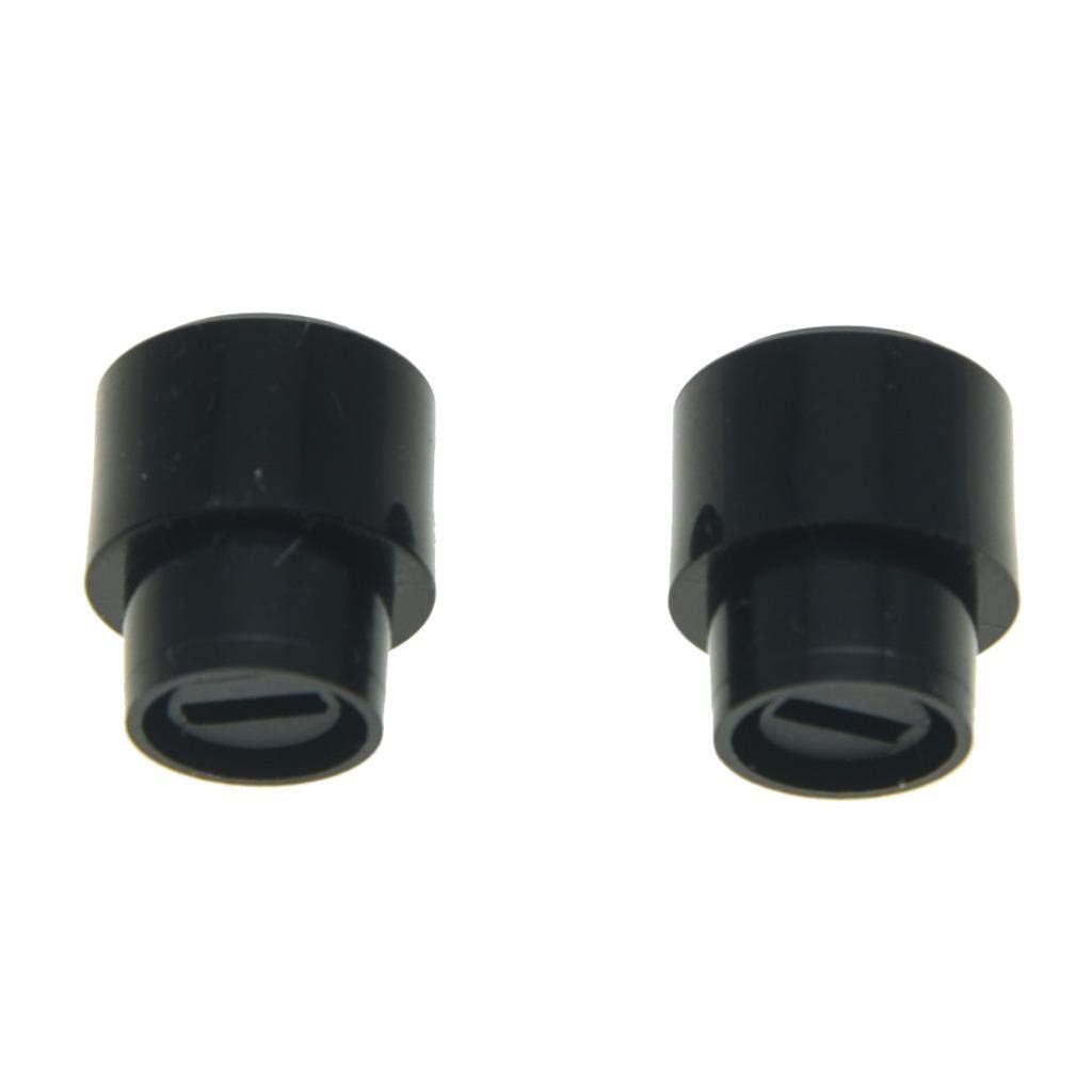KAISH Pack of 2 Black Barrel Switch Tip 3 Way or 4 Way Pickup Selector Switch Knobs for USA Tele/Telecaster