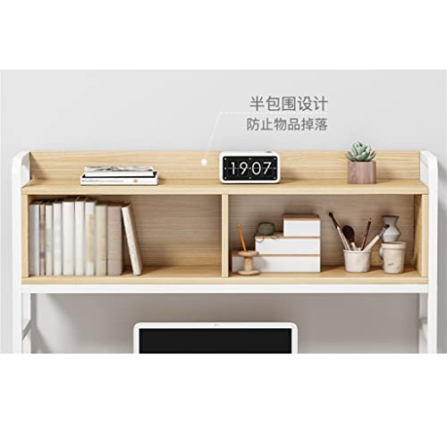 JIMEOG Study Table Student Desk Bookshelf Combination Computer Desktop Table Home Bedroom Office Table Without Chair