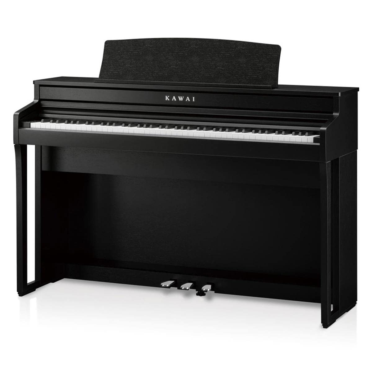Kawai CA49 88-Key Grand Feel Compact Digital Piano with Padded Bench, Premium Satin Black Bundle with H&A Versa Professional Field and Studio Monitor Headphones