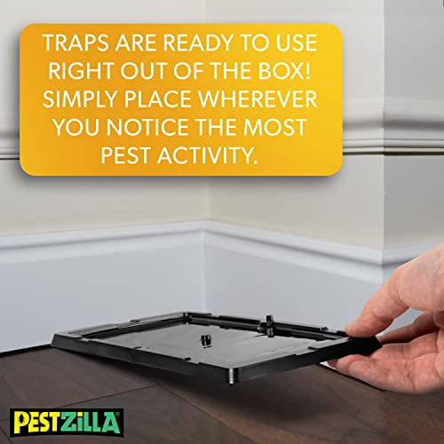 Pestzilla Baited Mouse Trap β Professional Strength Glue Rat Trap β 12 Glue Trays - Perfect for Household Pests & Mouse Traps Indoor and Around a Home