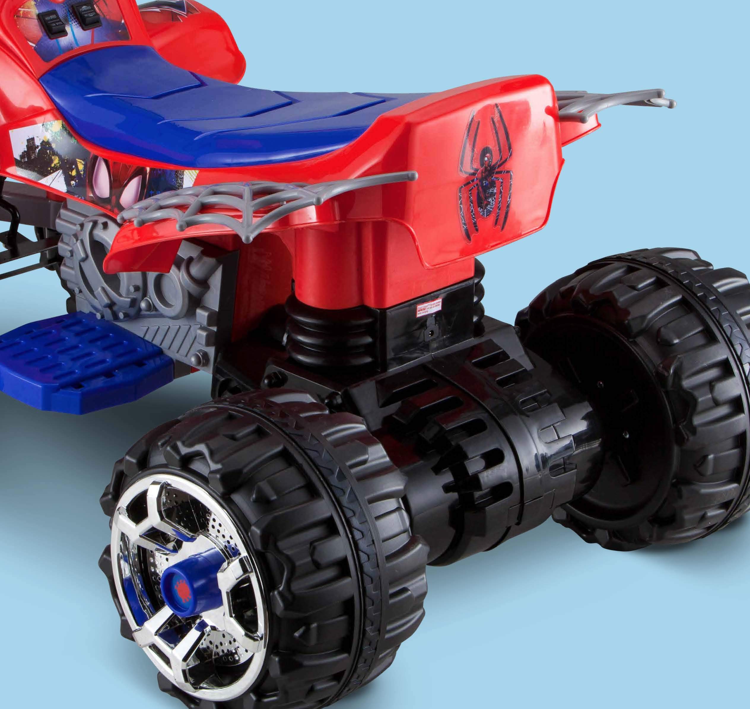 Kid Trax Marvel Spiderman Toddler ATV Ride On Toy, 12 Volt Battery, 3-7 Years, Max Rider Weight 88 lbs, Spider-Man Blue