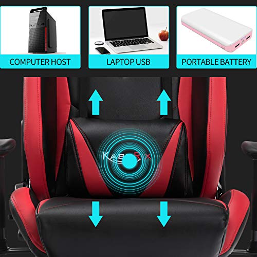 KASORIX Gaming Chair Ergonomic Video Game Chair High Back Computer Chair Professional Racing Style Comfortable Gamer Chair with Footrest and Massage Backrest and Lumbar Support