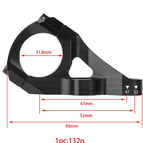 LITEONE Direct Mount Stem Mountain Bike Stem 31.8mm Handlebar Clamp 47mm or 52mm Reach 0mm Rise for MTB Downhill Enduro Freeride