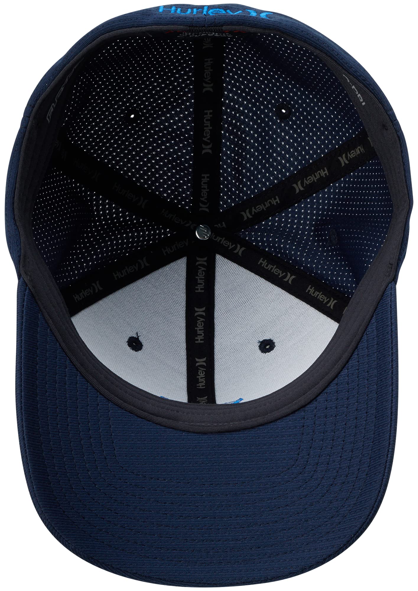 Hurley Men's Caps - H2O Dri Pismo Curved Bill Baseball Hats for Men (S-XL), Size Small-Medium, Blue