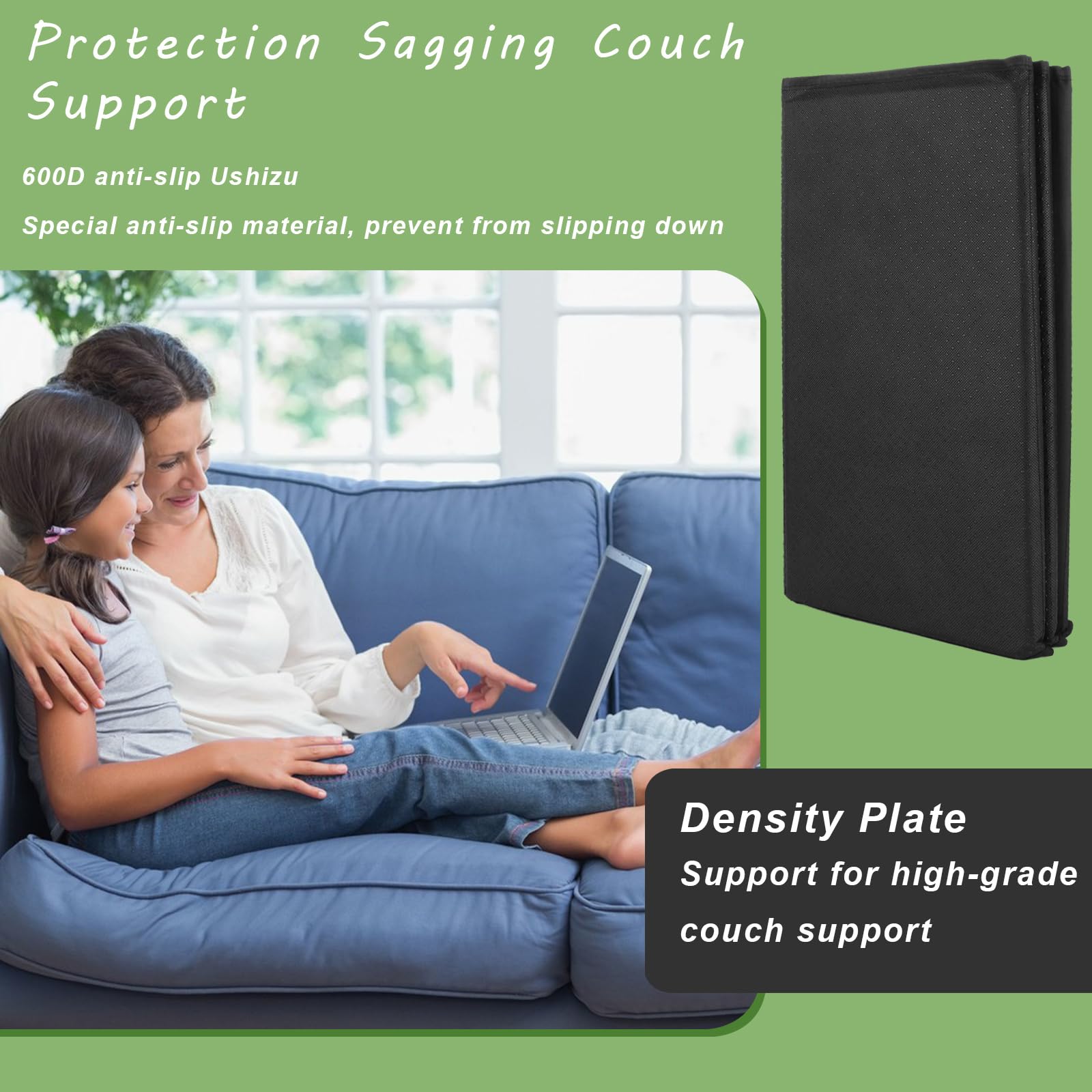 LANIAKEA 2PCS Couch Cushion Support, Heavy Duty Sofa Cushion Support Board, 17"x 66"Couch Supports for Sagging Cushions, 0.3" Thick
